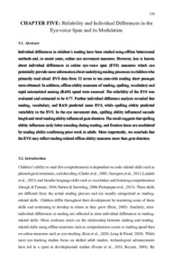 Bournemouth University Research Online [BURO] - Reliability and Individual Differences in the ...